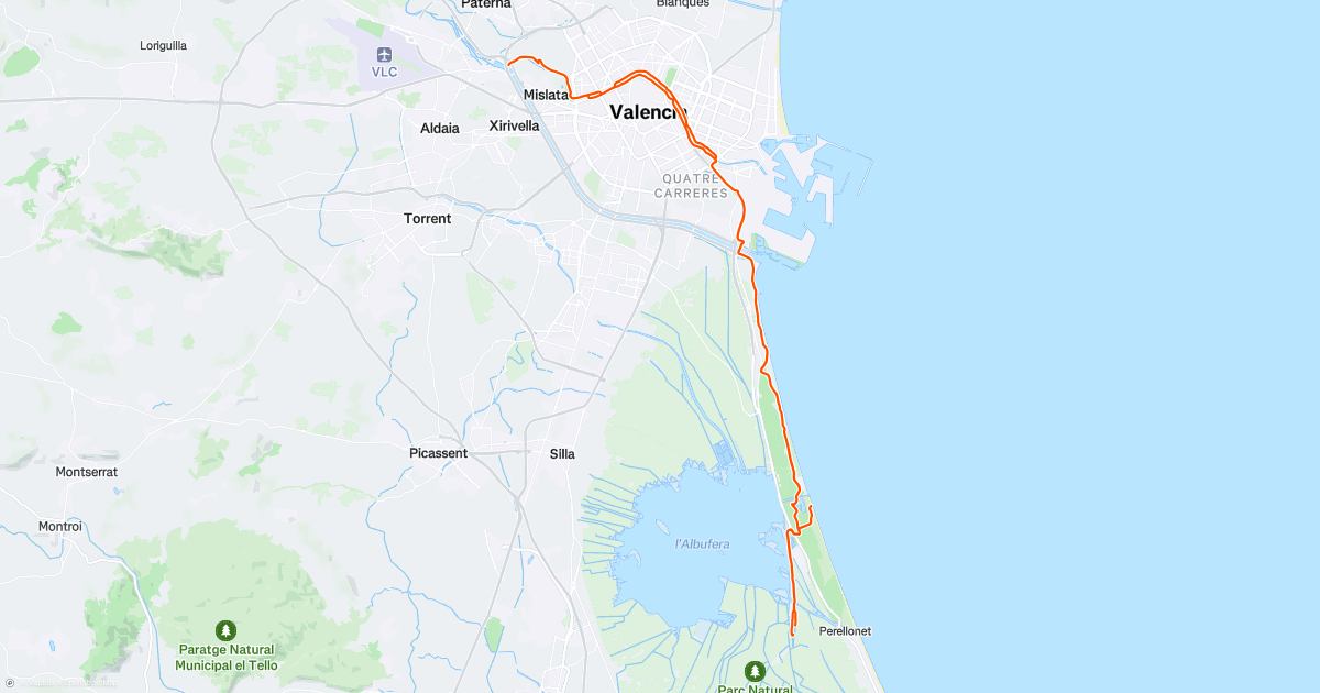 Aproximación ruta fluvial rio Turia. | Strava