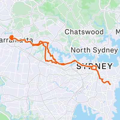 Parramatta Return | 73.7 km Cycling Route on Strava
