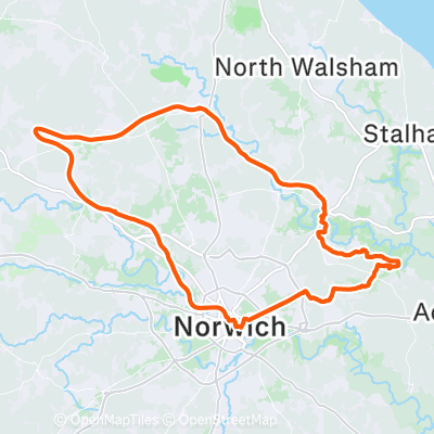 Norwich - Marriots Way & Bure Valley Way cycle loop v2 | 84.7 km Gravel ...