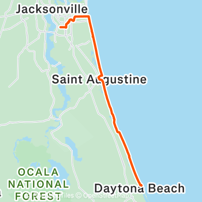 Daytona Beach from Murray Hill | 97.7 mi Cycling Route on Strava