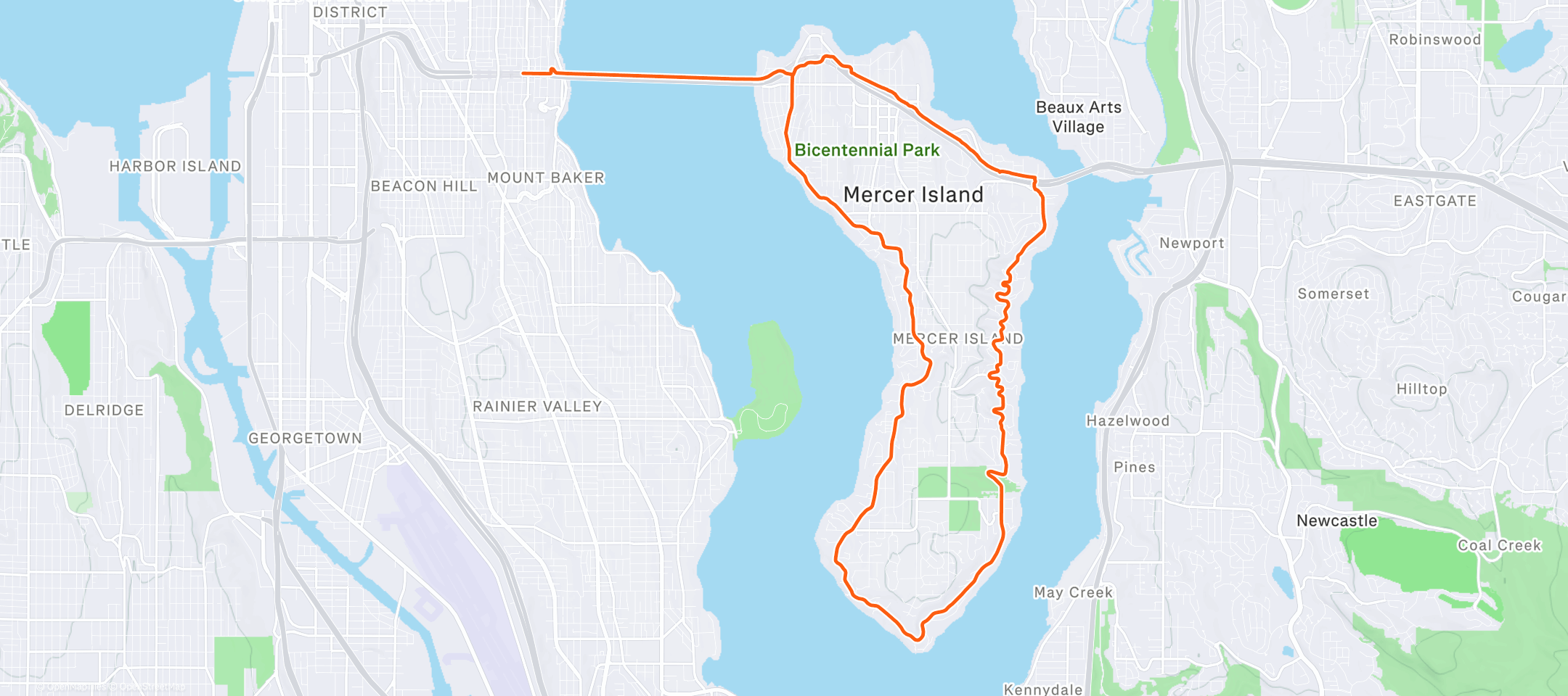 Mercer Island Loop | 17.0 mi Cycling Route on Strava