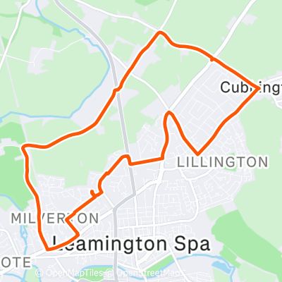 12k Milverton - Cubbington | 12.3 km Running Route on Strava