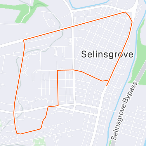 Selinsgrove Recovery Run | 6.0 km Road Running Route on Strava