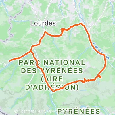 TDF 24 - 13th July - Long - 119km Tourmalet | 118.4 km Cycling Route on ...