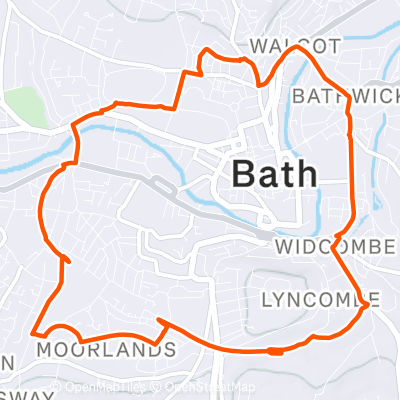 10km in Bath | 10.0 km Running Route on Strava