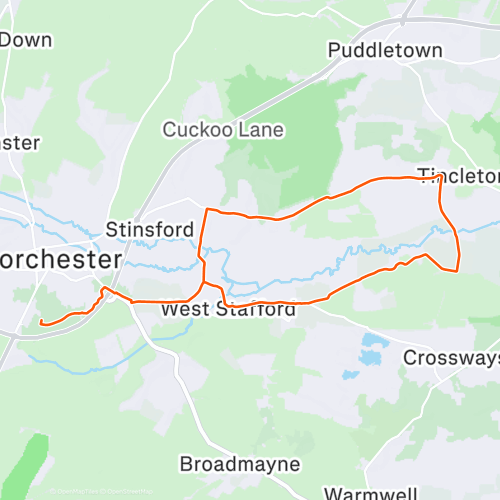 EHH TT Tincleton Tickle | 21.3 km Road Running Route on Strava