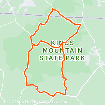 Kings Mountain Gravel from Visitor Center | 21.7 mi Running Route on Strava