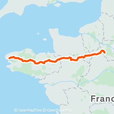 PBP total Paris Brest | 606.3 km Cycling Route on Strava