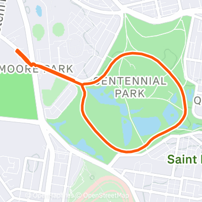 Parkrun Centennial Park | 3.4 mi Running Route on Strava