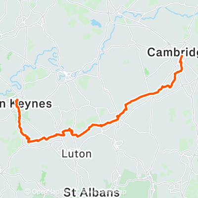 Ickneild Way & NCN6 (Cambridge to MK) | 108.7 km Cycling Route on Strava
