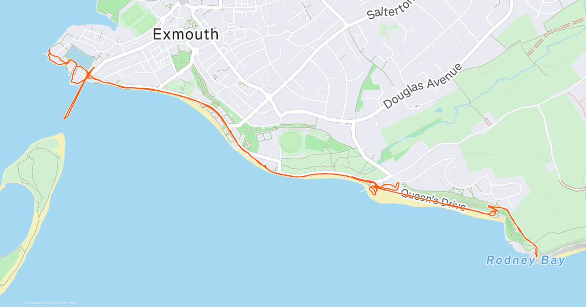 Walk: Exmouth Seafront with Bob, Stephen, Maria, Marilyn & Angela | Strava
