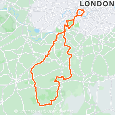 London to Box Hill via Leith Hill | 125.4 km Cycling Route on Strava