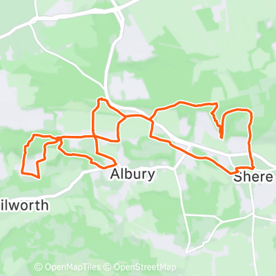 10mi Shere super hills | 10.2 mi Running Route on Strava
