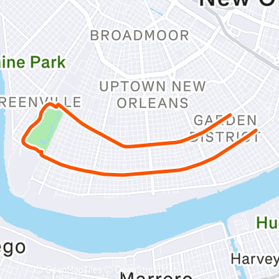 Garden District to Audobon Park Loop | 7.0 mi Running Route on Strava