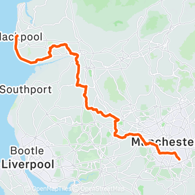 Full Manchester to Blackpool 2017 | 115.0 km Cycling Route on Strava
