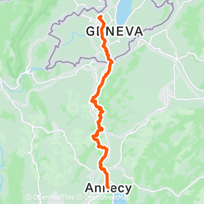 Geneva Airport to Annecy | 53.3 km Cycling Route on Strava