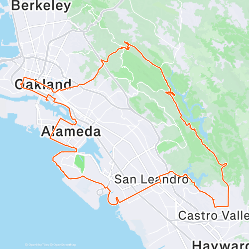 Lake Chabot Loop via Redwood | 82.1 km Cycling Route on Strava