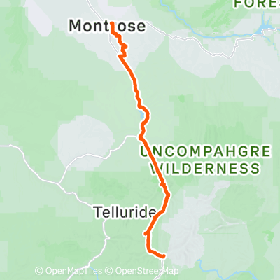 Day 2, 2024 DOGTOC - Silverton-Montrose, bike path | 64.4 mi Cycling ...
