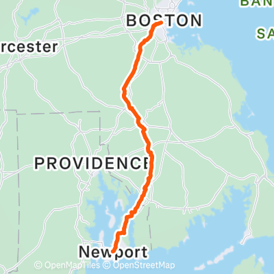 Newport 2 Boston 150 | 150.8 mi Running Route on Strava