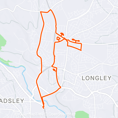 7 in 70s around Parsons Cross | 11.5 km Running Route on Strava