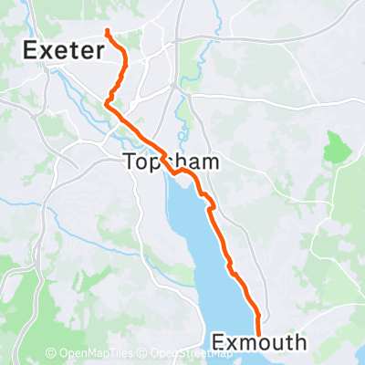 Exmouth to Exeter | 17.5 km Cycling Route on Strava
