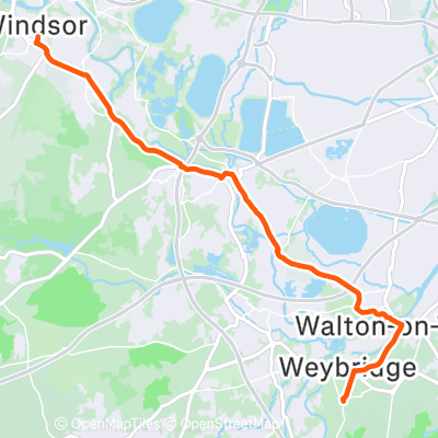 Weybridge to SL4 | 13.6 mi Cycling Route on Strava