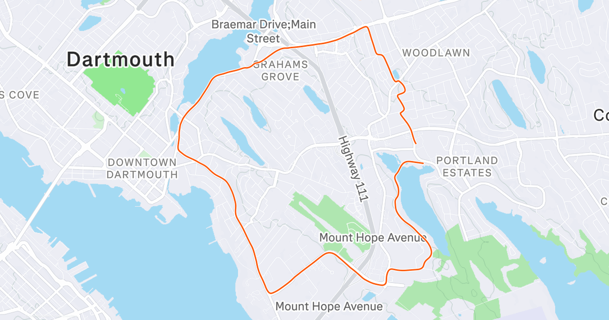 Russel Lake, Woodside, Banook & Woodlawn Run | Strava