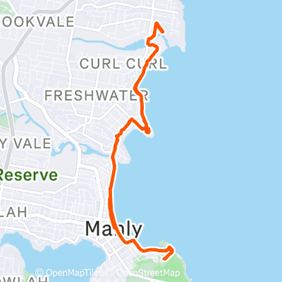 14km - Nth Beaches Pod. North Curl Curl SLSC | 14.0 km Running Route on ...