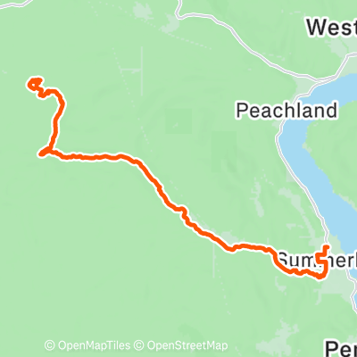 70 km Gravel ride from Summerland to whitehead lake rec site | 70.4 km ...