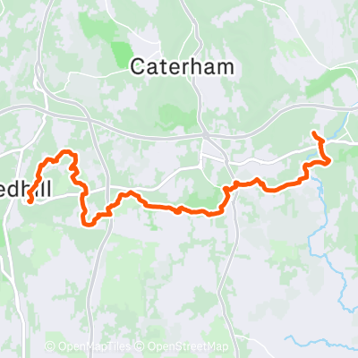 Green sands trail to oxted 14m | 13.9 mi Running Route on Strava
