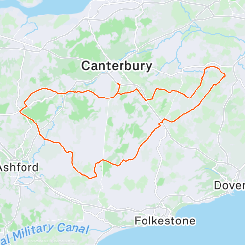 Canterbury Bike Ride 2017 55 Mile route | 88.8 km Cycling Route on Strava