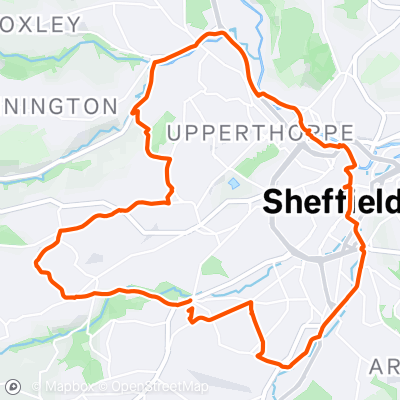19k round sheffield | 19.1 km Running Route on Strava