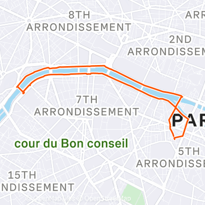 Seine Explore | 10.4 km Running Route on Strava