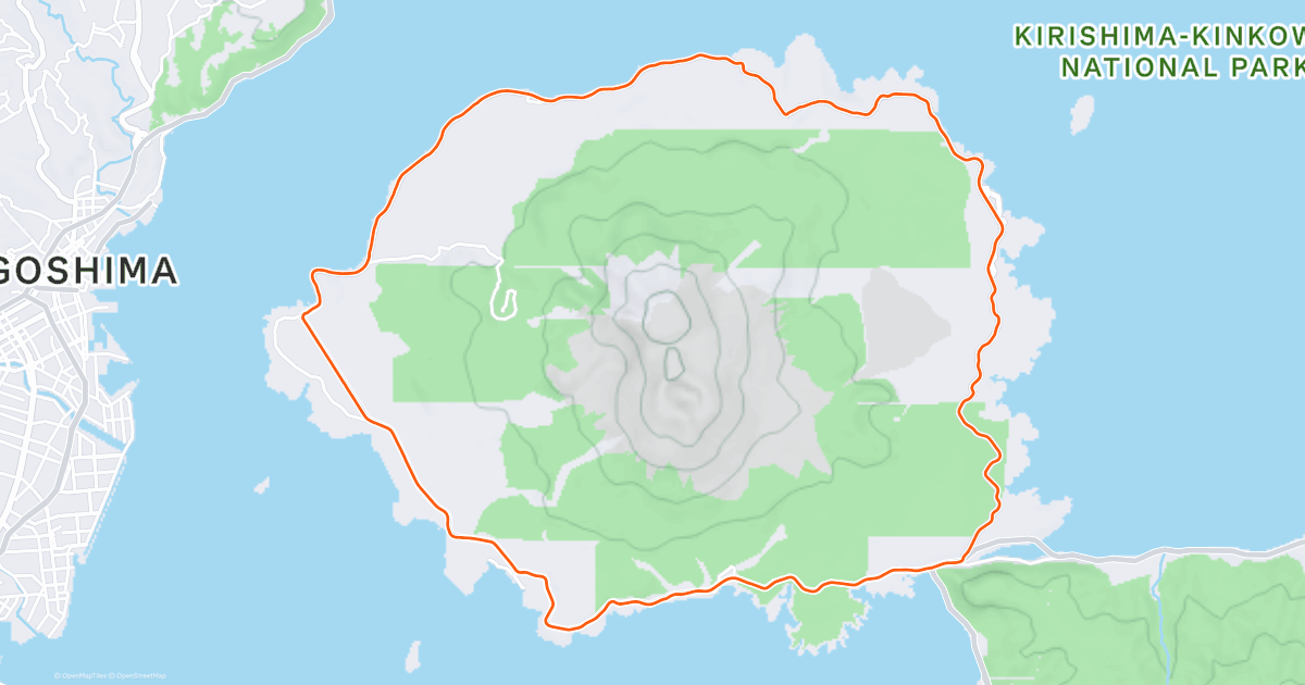 桜島一周35km | Strava