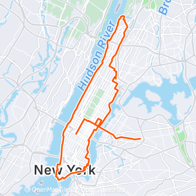 Manhattan 40 miler from Woodside LIRR | 40.0 mi Running Route on Strava