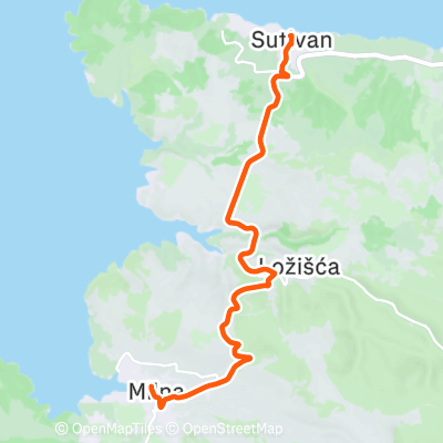 Sutivan Milina | 11.1 km Cycling Route on Strava