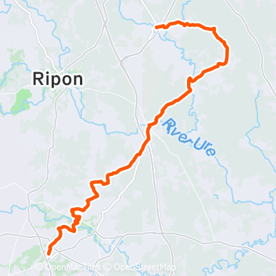 Day 4 - Topcliffe to Harrogate | 42.0 km Running Route on Strava