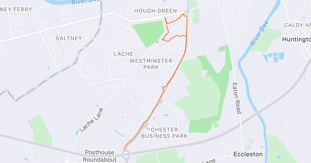 Wrexham Road - tempo. Windy! | Strava