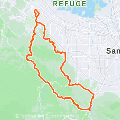 JNT from Palo Alto via LA Hills, Black, Skyline, Page | 62.9 mi Cycling ...