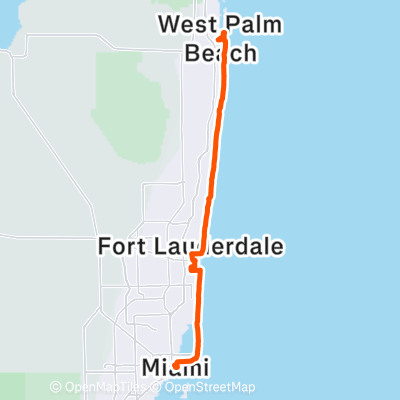 Miami To WPB | 80.3 mi Cycling Route on Strava