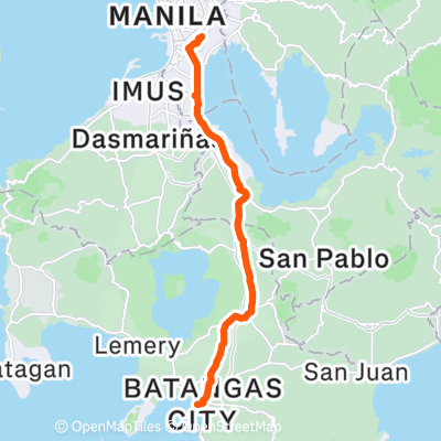 BGC to Batangas port Direct | 106.2 km Cycling Route on Strava