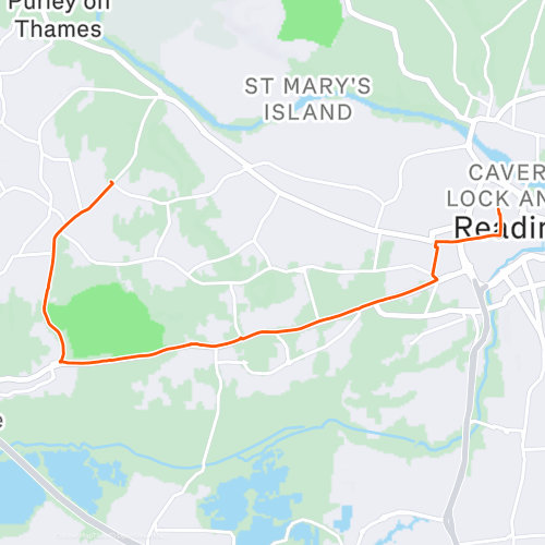 Station - Calcot - Tilehurst | 8.5 km Road Running Route on Strava