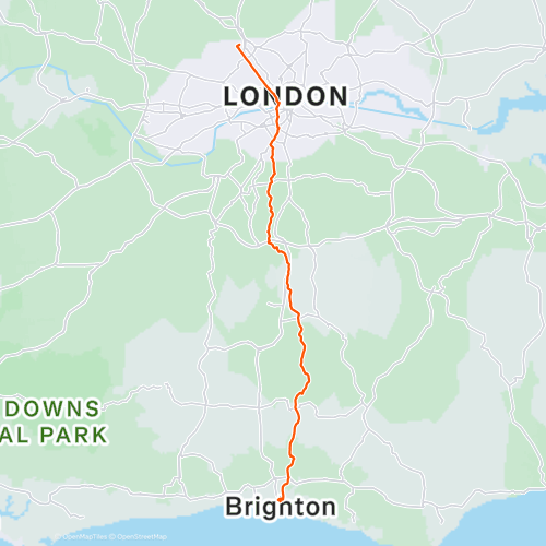 Colindale to Brighton | 102.6 km Road Cycling Route on Strava