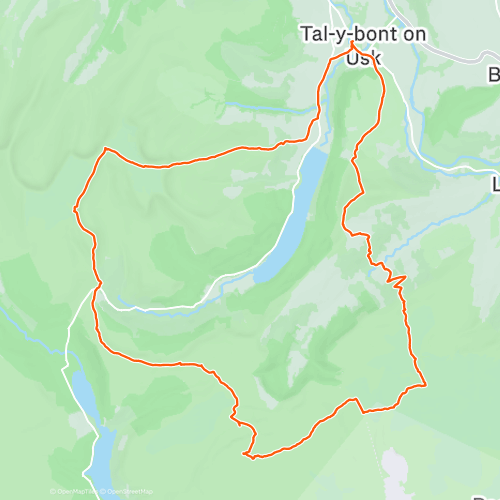 Talybont Trial | 33.8 km Trail Running Route on Strava