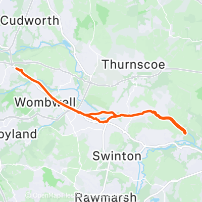 Stairfoot to Denaby Ings Route | 18.2 mi Running Route on Strava