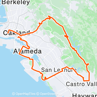 Lake Merrit, San Leandro Reservoir, Lake Chabot Loop | 47.0 mi Cycling ...